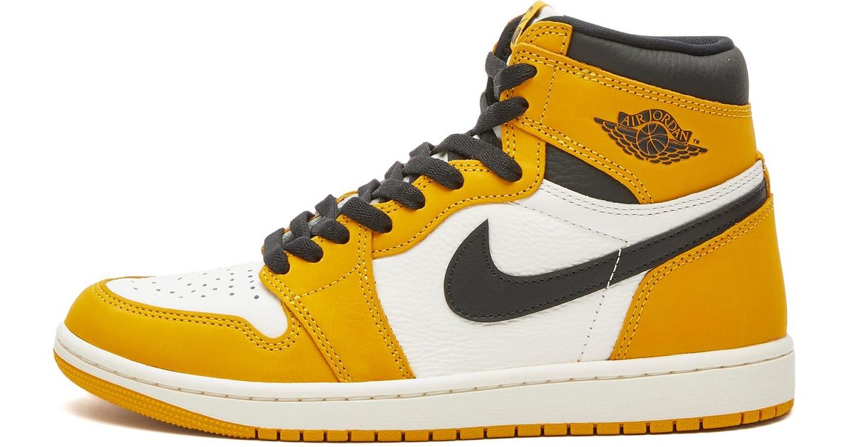Nike 1 Retro Hi-Top Og Rmstd Sneakers in Yellow | Lyst