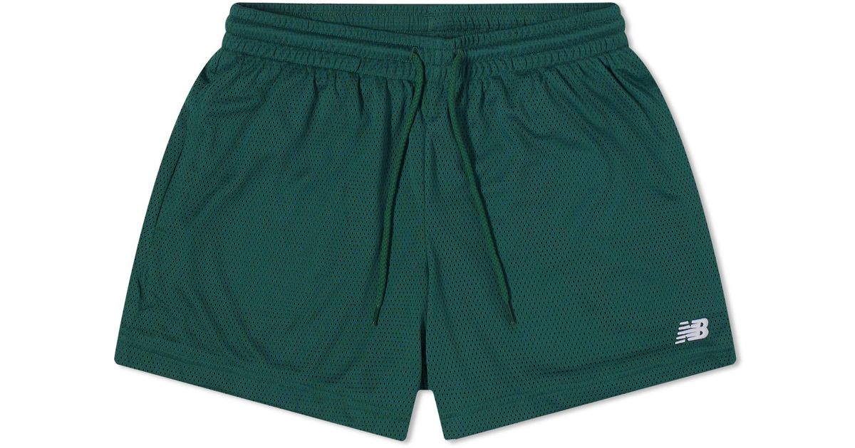 New Balance Mesh Short 5 Inch in Green for Men | Lyst
