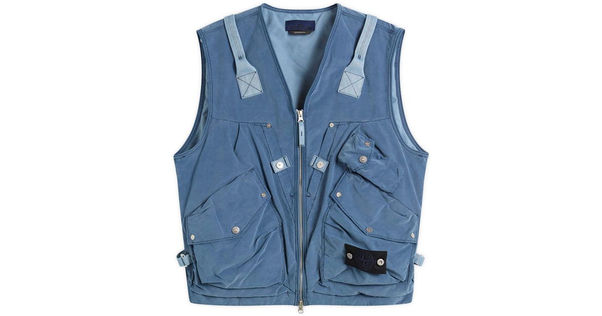 Stone Island David Light-Tc Vest in Blue for Men | Lyst