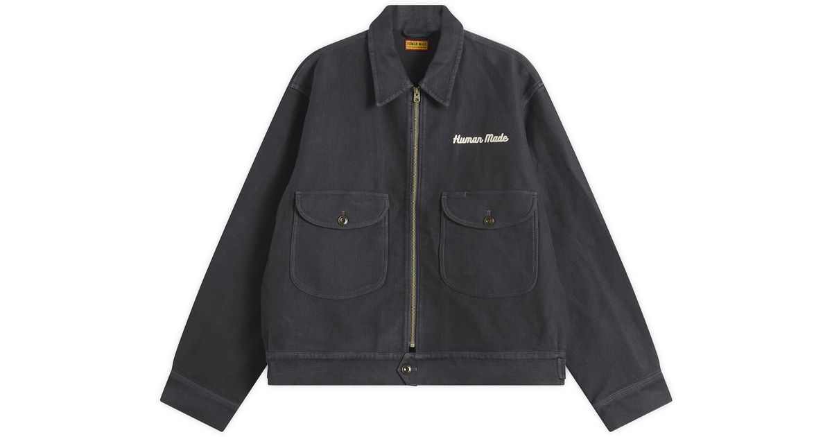 Human Made Zip Work Jacket in Black for Men | Lyst