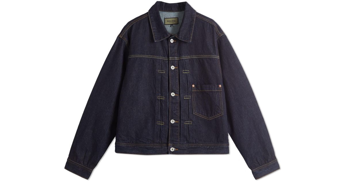 Uniform Bridge Type-1 Denim Trucker Jacket in Blue for Men | Lyst