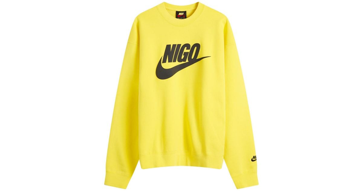 Nike X Nigo Crew Fleece in Yellow | Lyst Nike X Nigo Crew Fleece in Yellow | Lyst
