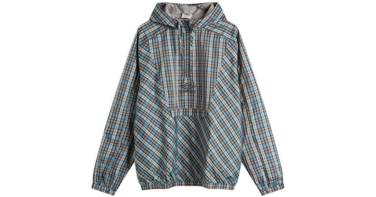 Umbro Checked Cagoule in Blue for Men | Lyst UK