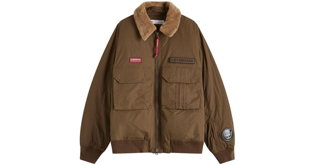 adidas X C.P. Company Spzl Flying Jacket in Brown for Men | Lyst UK