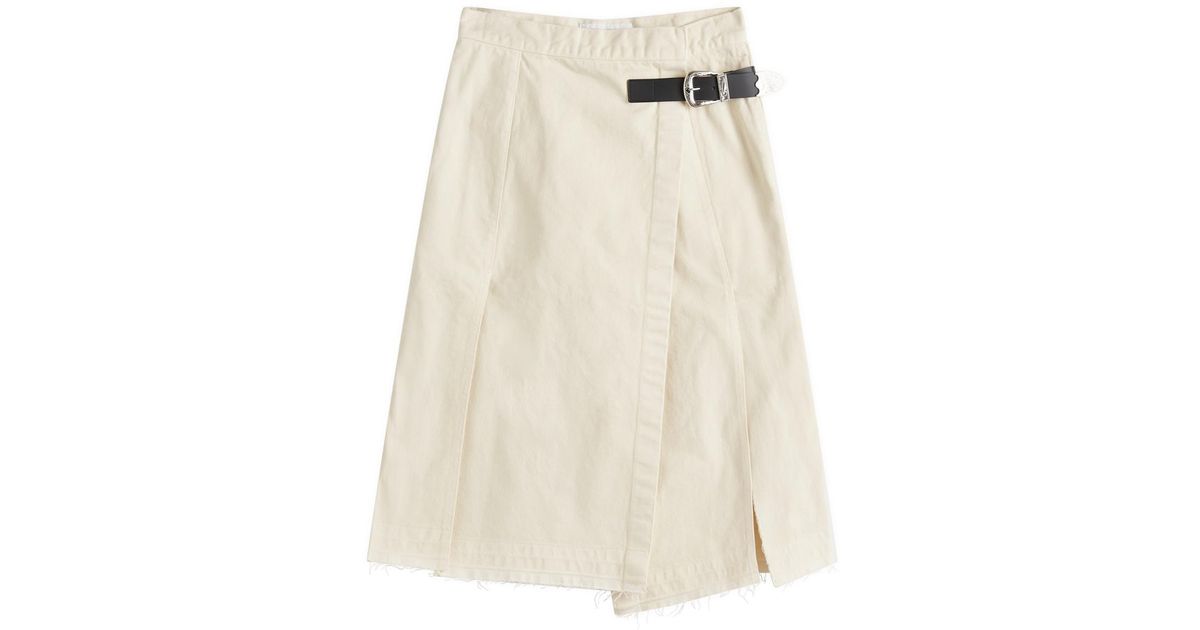 Toga Toga Denim Wrap Skirt in Natural | Lyst