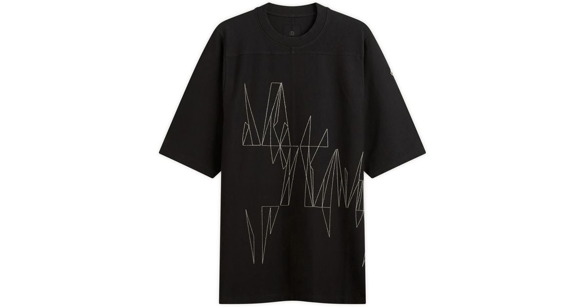 Rick Owens X Moncler Jumbo Short Sleeve T-Shirt in Black | Lyst UK