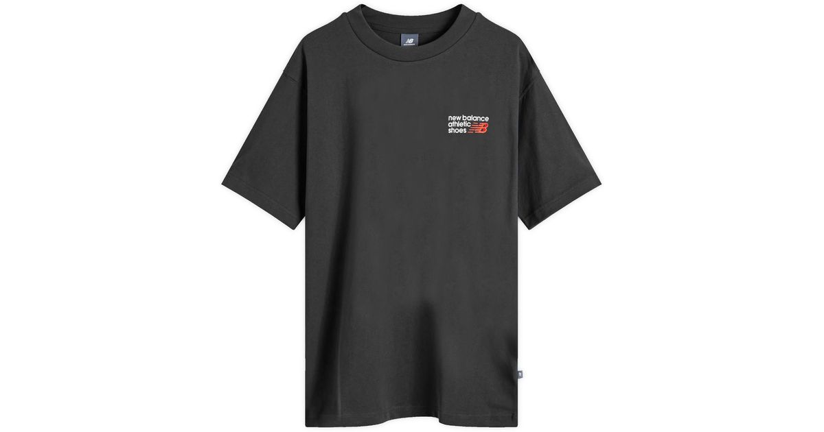New Balance Nb Athletics Premium Logo Relaxed T-Shirt in Black for Men ...