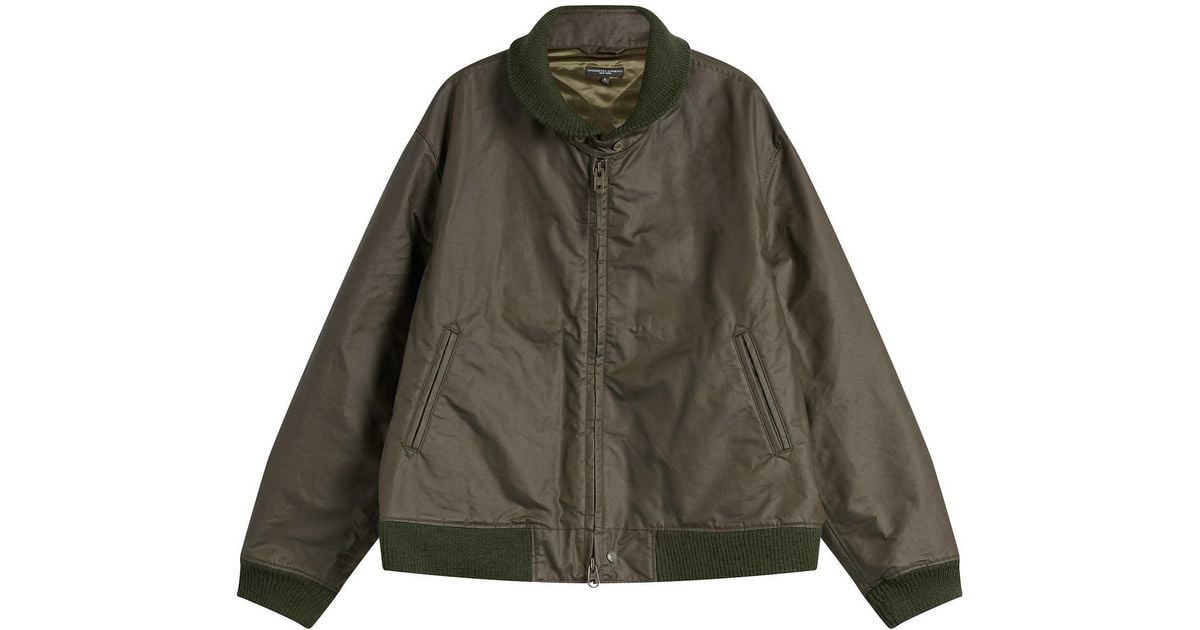 Engineered Garments Waxed Cotton Ll Jacket in Green for Men | Lyst UK