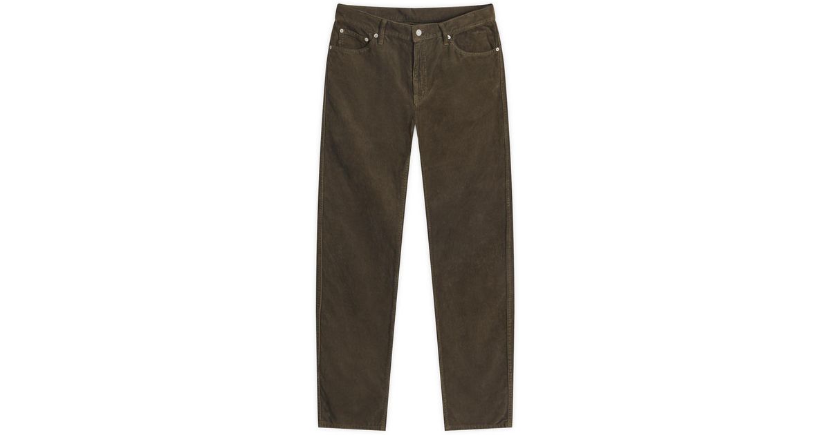 Visvim Garment-Dyed Corduroy Trousers in Gray for Men | Lyst