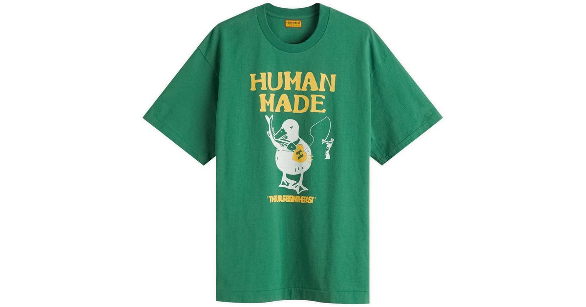 Human Made Fishing Duck T-Shirt in Green for Men | Lyst