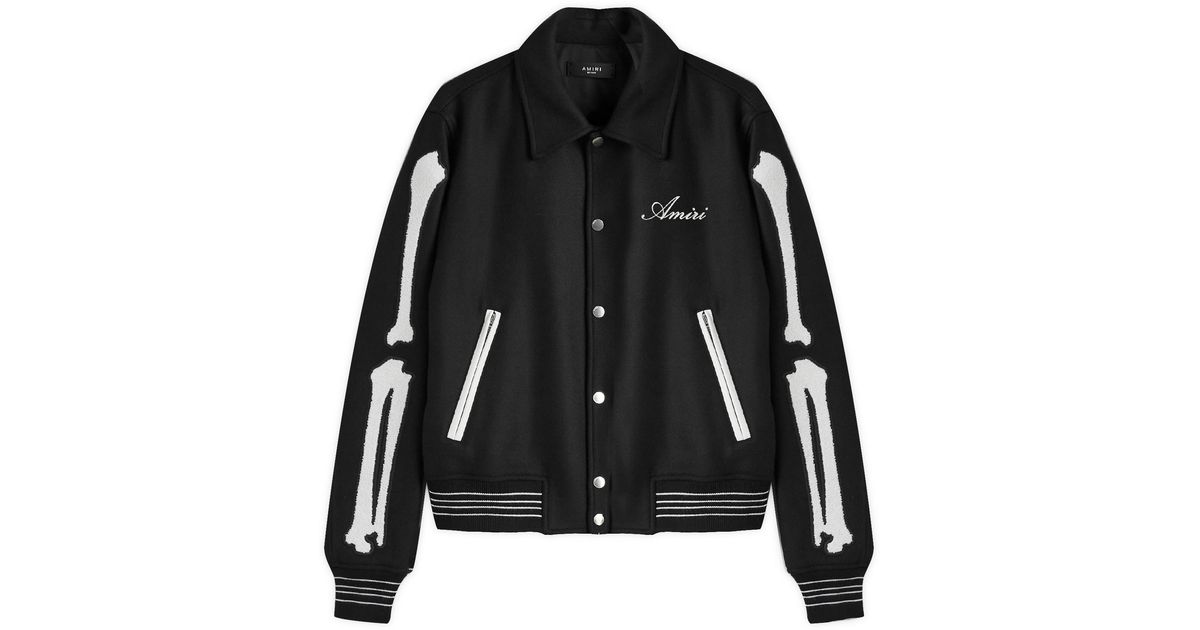 Amiri Varsity Bones Jacket in Black for Men | Lyst