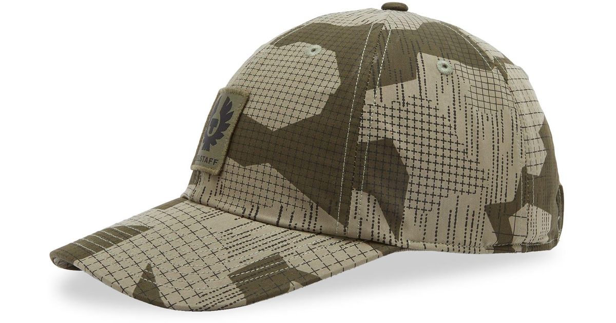 Belstaff Terrain Camo Patch Cap in Green for Men | Lyst