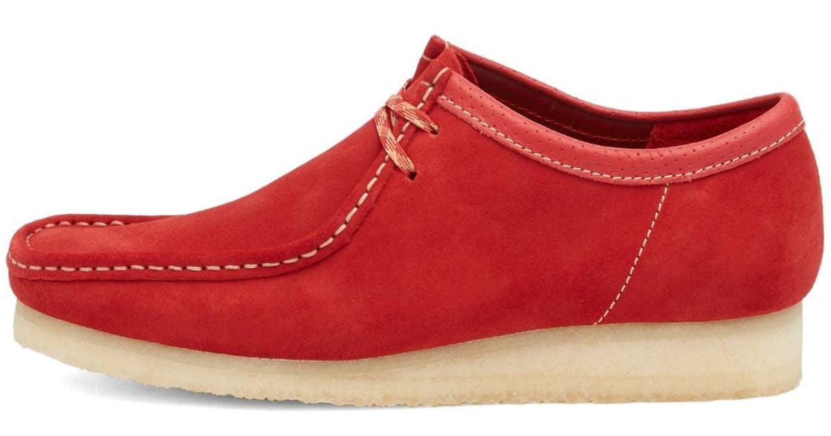 Clarks Wallabee in Red for Men | Lyst