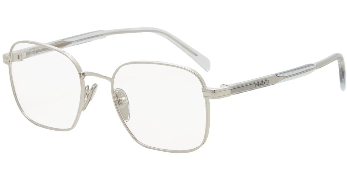 Prada A55V Optical Glasses in Metallic for Men | Lyst UK