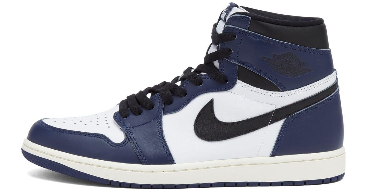 Nike Retro Hi OG Leather Sneakers in Blue | Lyst