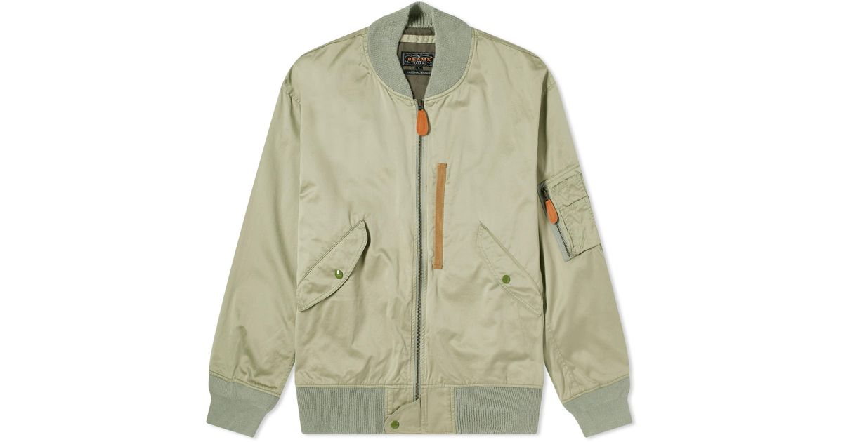 Beams Plus Mil Flight Jacket in Green for Men | Lyst
