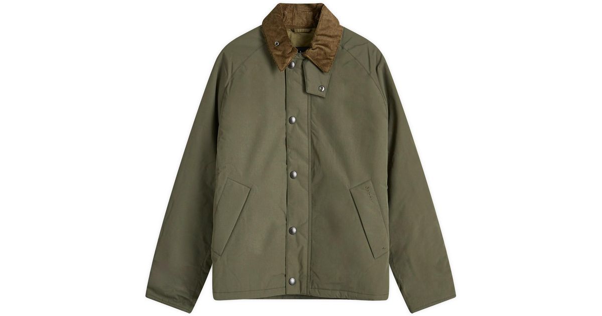 Barbour Transport Padded Casual Jacket in Green for Men | Lyst UK
