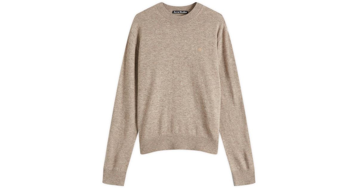 Acne Studios Kalas Yak Core Crew Knit in Natural for Men | Lyst