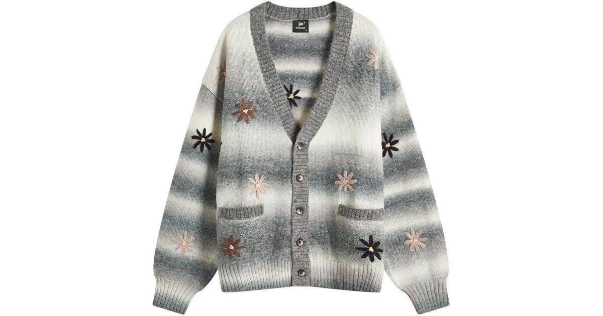 PATTA Peace & Love Knitted Cardigan in Gray for Men | Lyst
