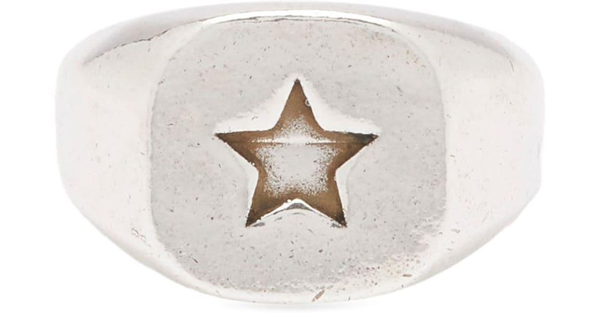 Twojeys Star Signet Ring in White for Men | Lyst Australia