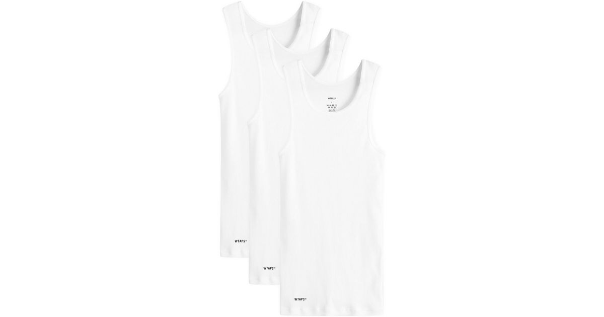 WTAPS 02 Skivvies 3-Pack Vest in White for Men | Lyst
