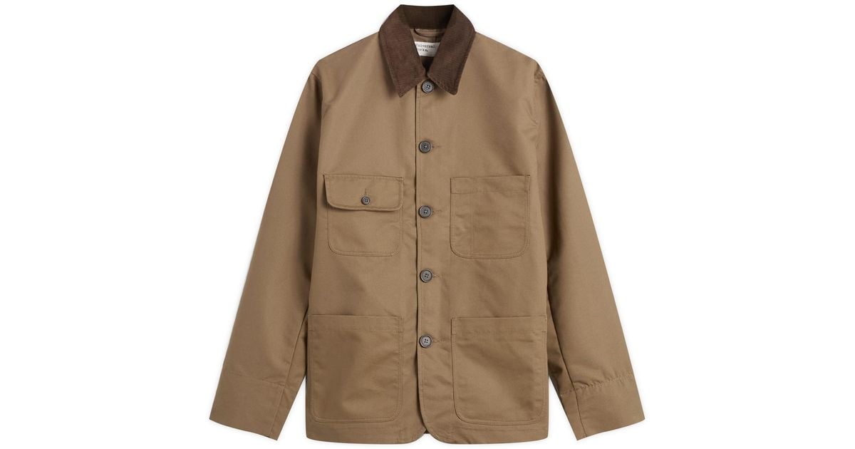 Universal Works Brushed Polytech Merchant Jacket in Brown for Men | Lyst UK
