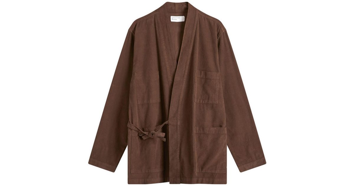 Universal Works Fine Cord Kyoto Work Jacket in Brown for Men | Lyst