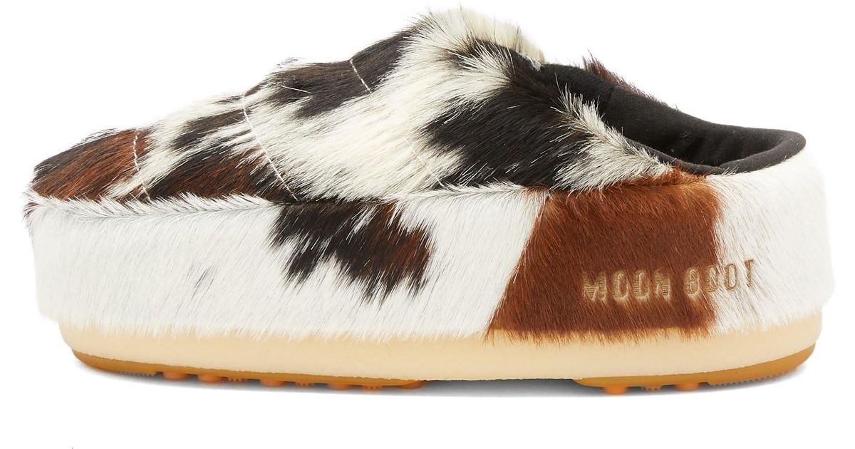 Moon Boot Pony Skin Mules in Metallic | Lyst
