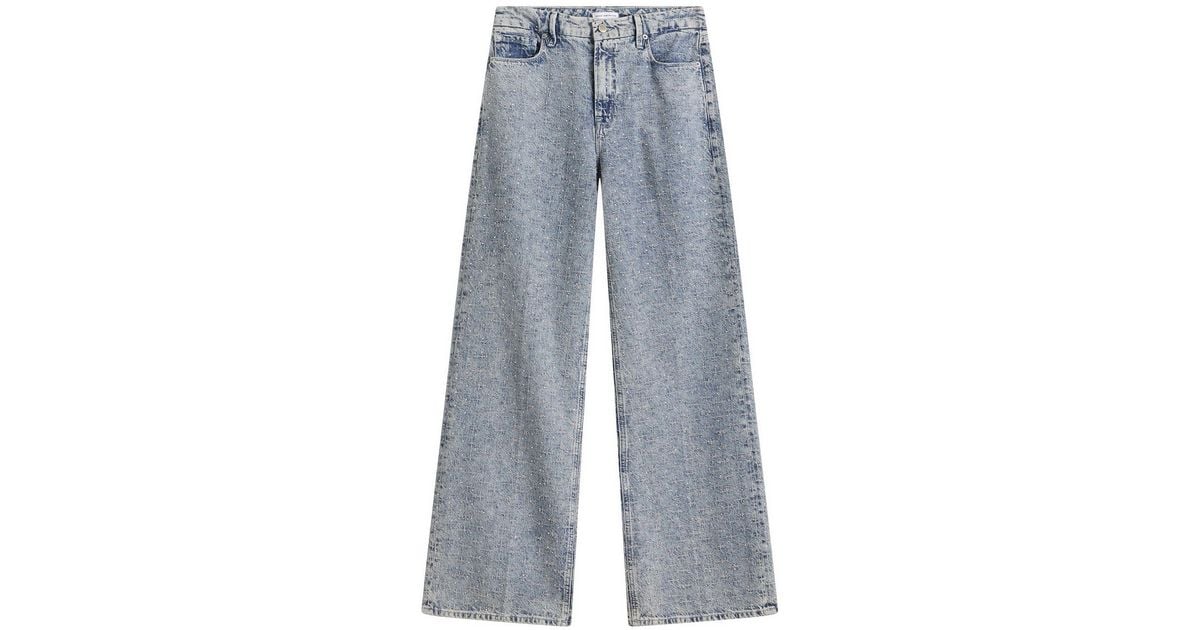 GOOD AMERICAN Good Standard Straight Crystal Jeans in Blue | Lyst UK