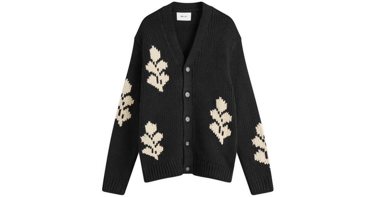 NN07 Mika Knit Cardigan in Black for Men | Lyst UK