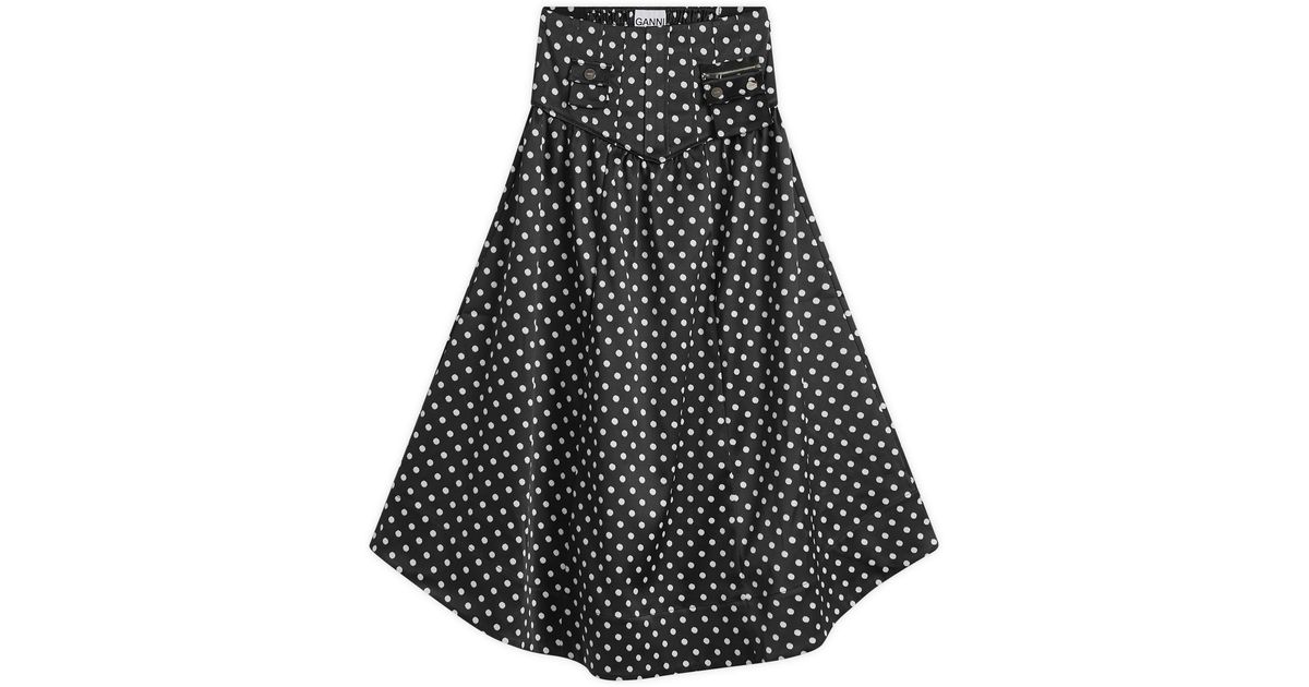 Ganni Corset Skirt in Black | Lyst UK