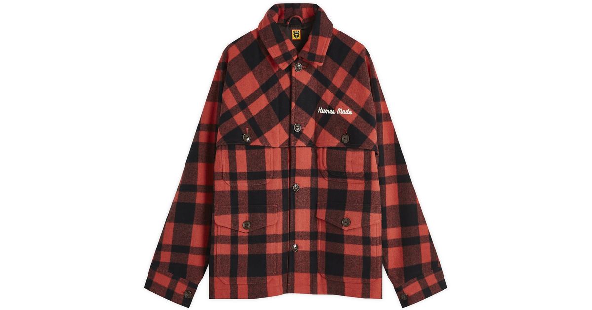 Human Made Wool Hunting Jacket in Red for Men | Lyst