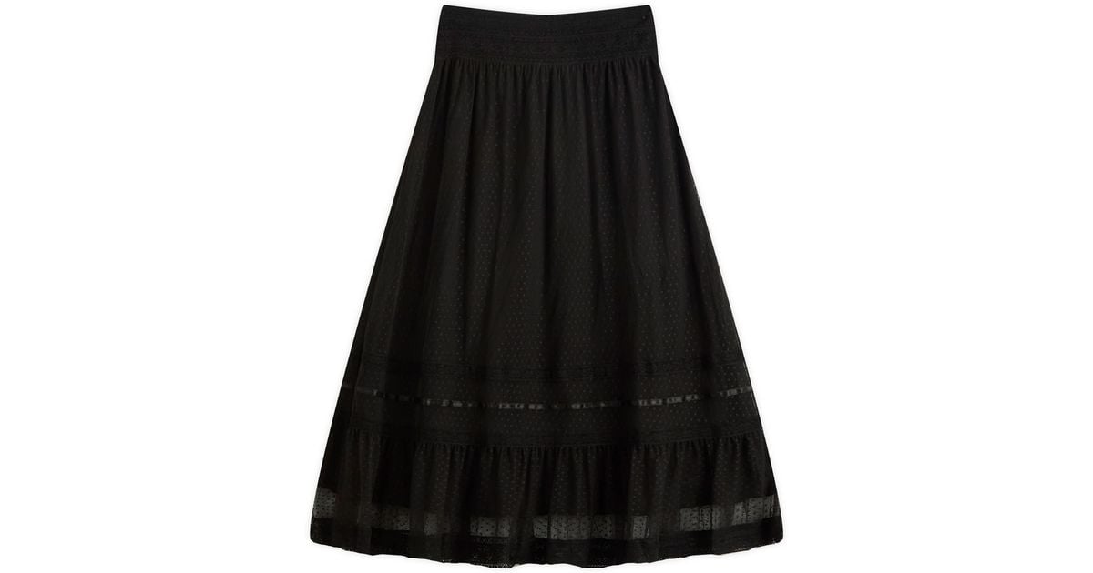 RIXO London Tuta Midi Skirt in Black | Lyst UK