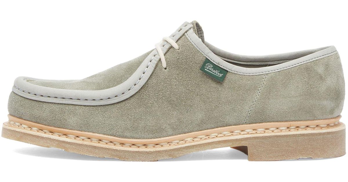 Paraboot Michael Suede Leather Lace Up Derby Shoe in Gray | Lyst