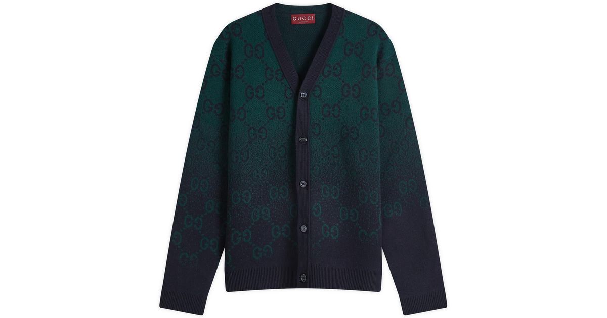 Gucci Gg Fade Cardigan in Blue for Men | Lyst Canada
