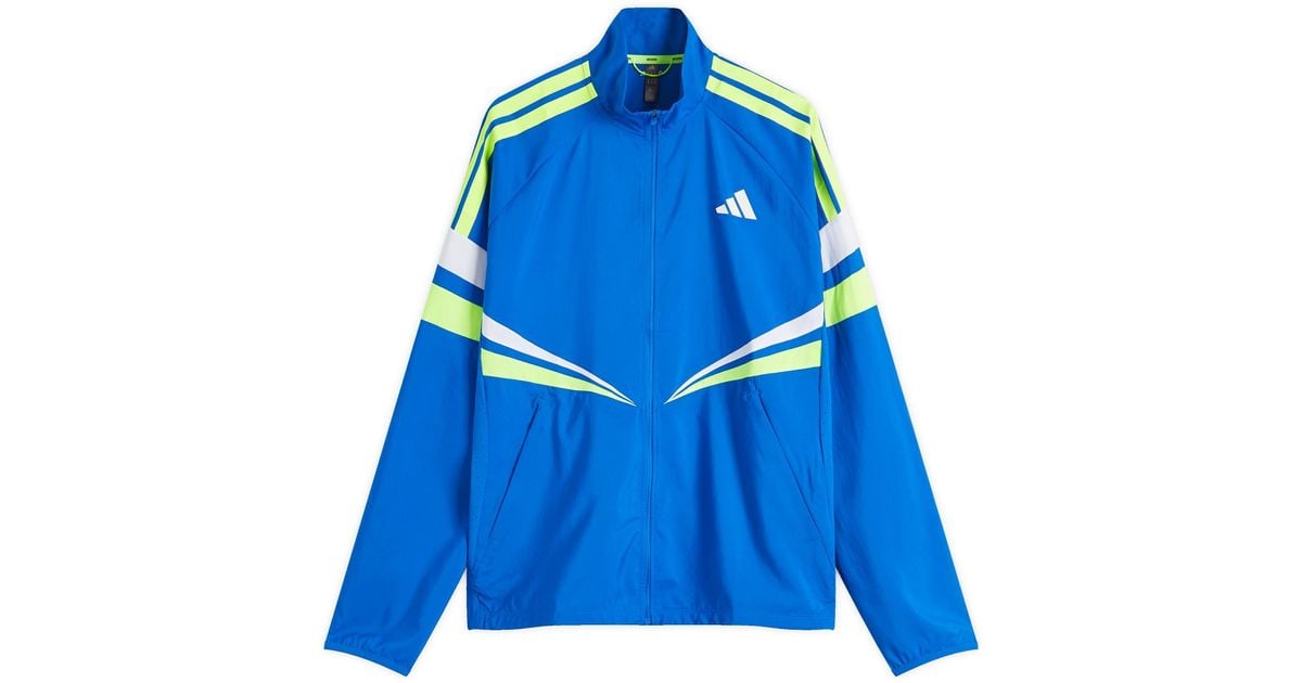 adidas Originals Adidas Adizero Run Jacket in Blue | Lyst