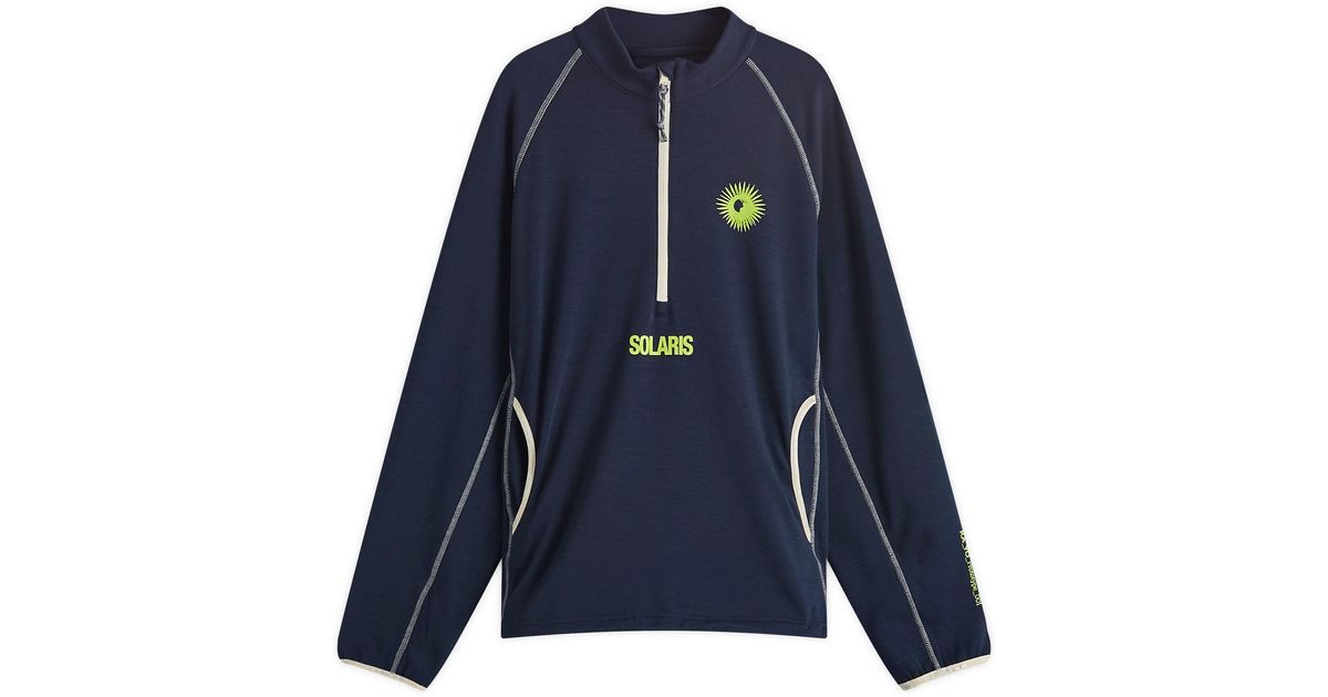 KA_YO_Prototype Solaris Half Zip Sweatshirt in Blue for Men | Lyst