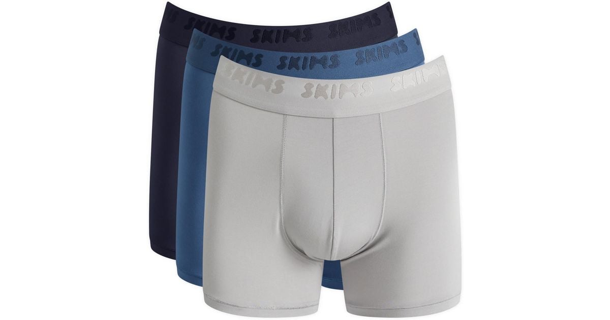 Skims Stretch 3 Inch Boxer Brief 3 Pack in Blue for Men | Lyst