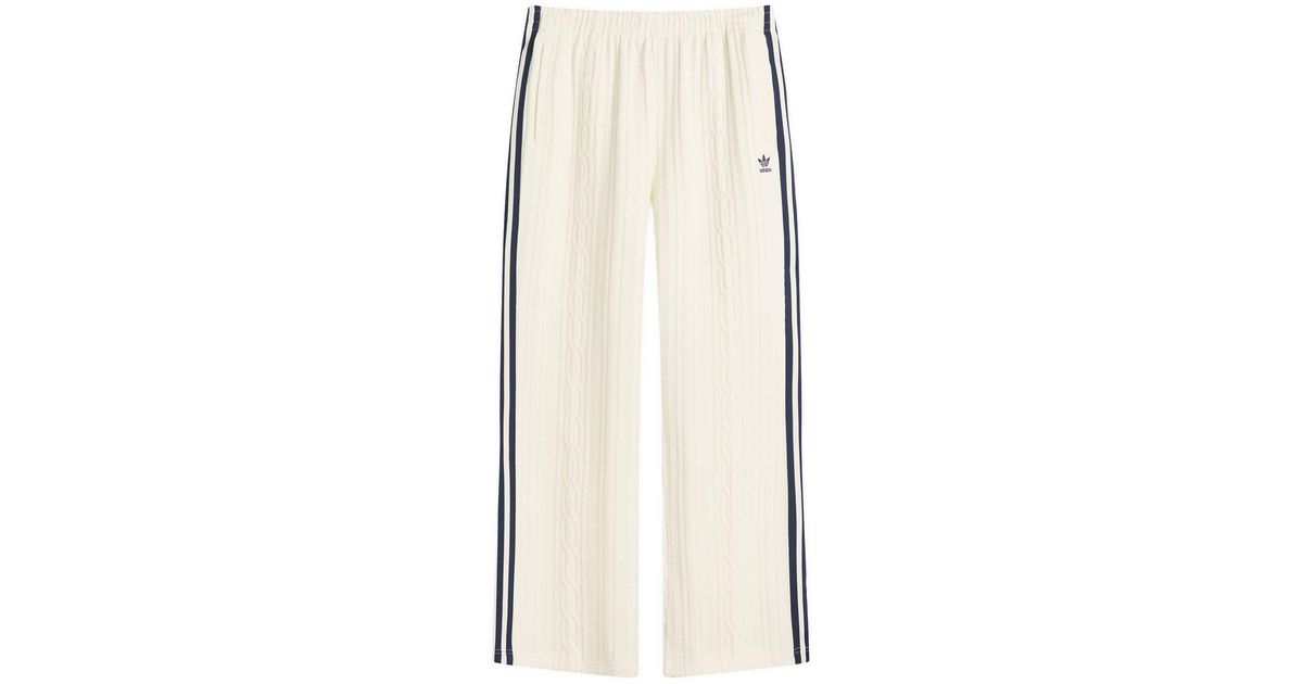 adidas Knit Classic Track Pant in Natural | Lyst UK