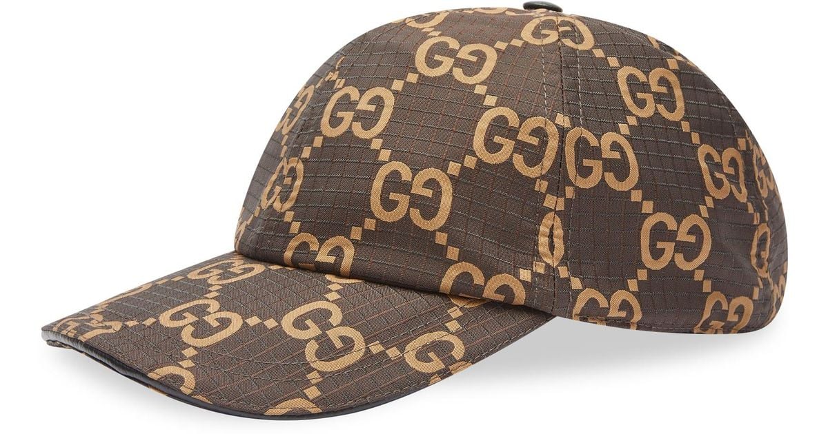 Gucci Gg Ripstop Baseball Cap in Brown for Men | Lyst