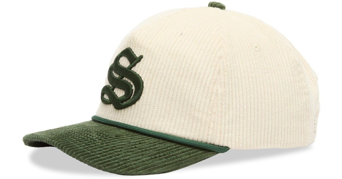 Sundays Two Tone Cord Cap in Green for Men | Lyst UK