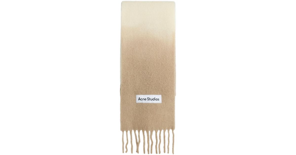 Acne Studios Vally Dip Dye Scarf in Natural | Lyst