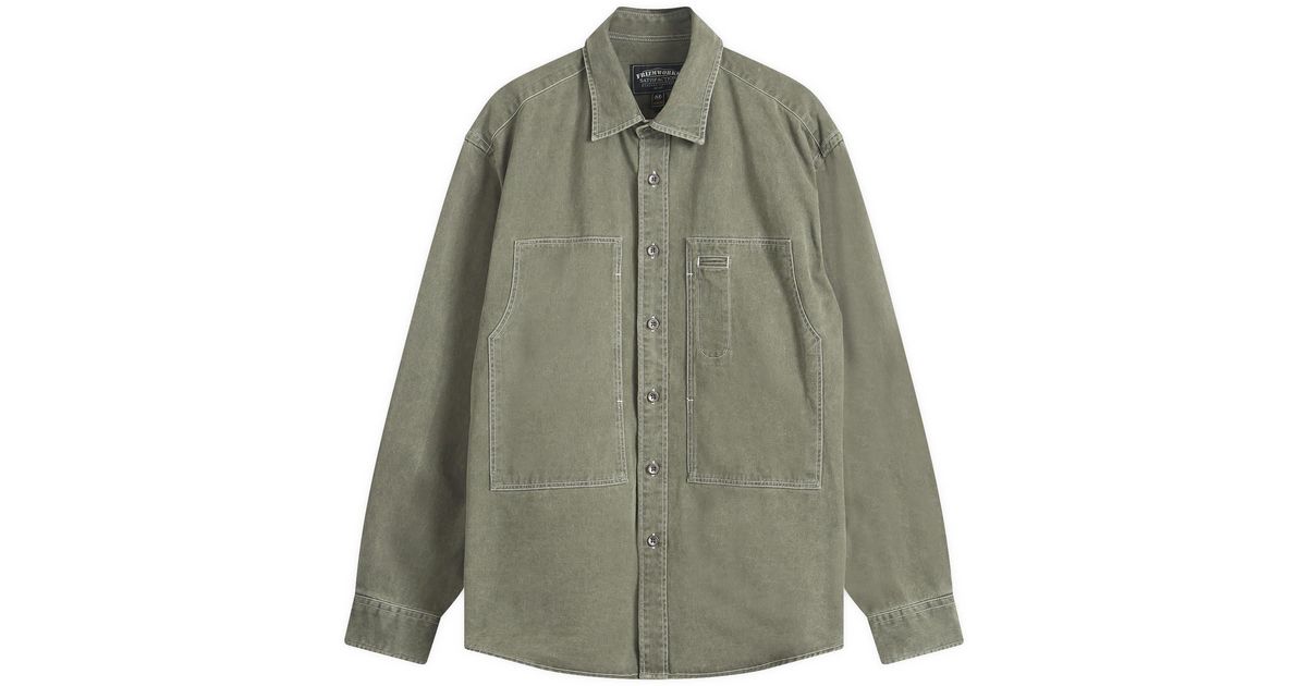 FRIZMWORKS Carpenter Pocket Work Shirt in Green for Men | Lyst