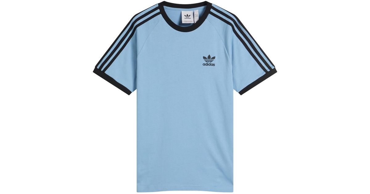 adidas 3-Stripes T-Shirt in Blue | Lyst UK