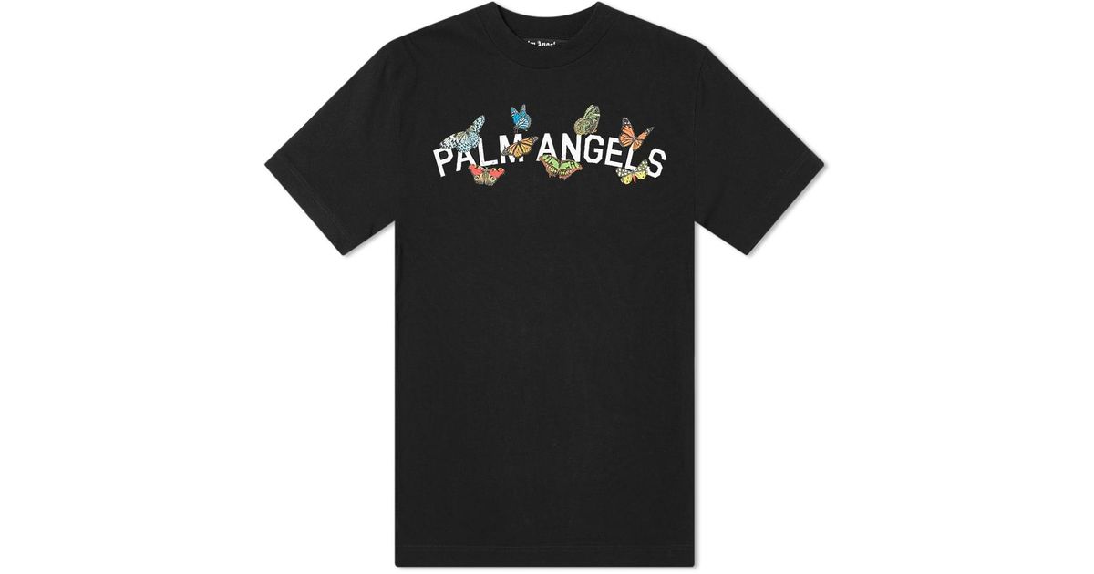 Palm Angels Butterfly Print T-shirt in Black for Men | Lyst