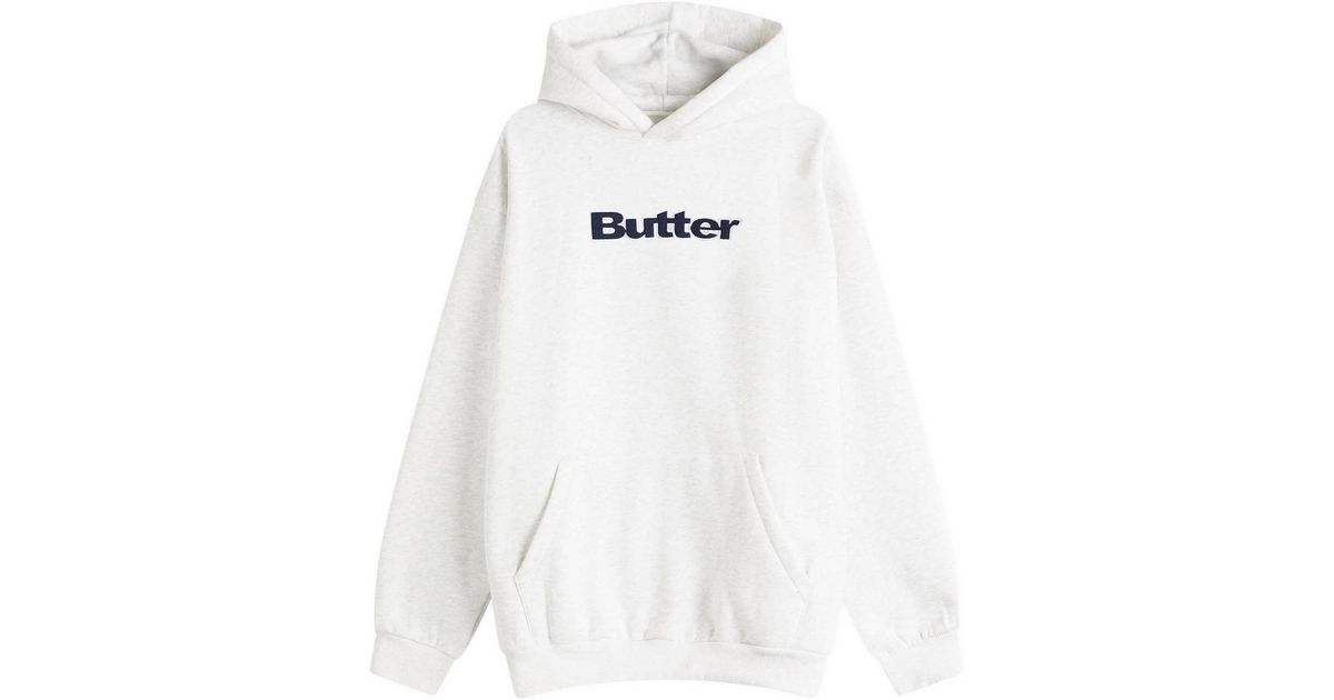 Butter Goods Ripstop Logo Applique Hoodie in White for Men | Lyst