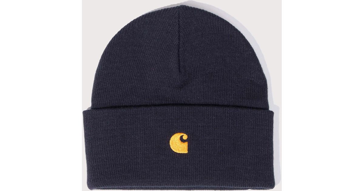 Carhartt Chase Beanie in Blue for Men | Lyst UK
