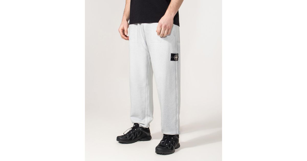 Stone Island Loose Fit Reflect Joggers in White for Men | Lyst UK