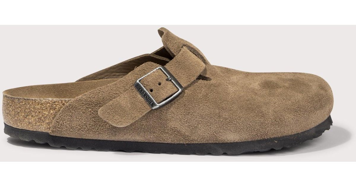 Birkenstock Boston Suede Leather Clogs in Brown for Men | Lyst UK