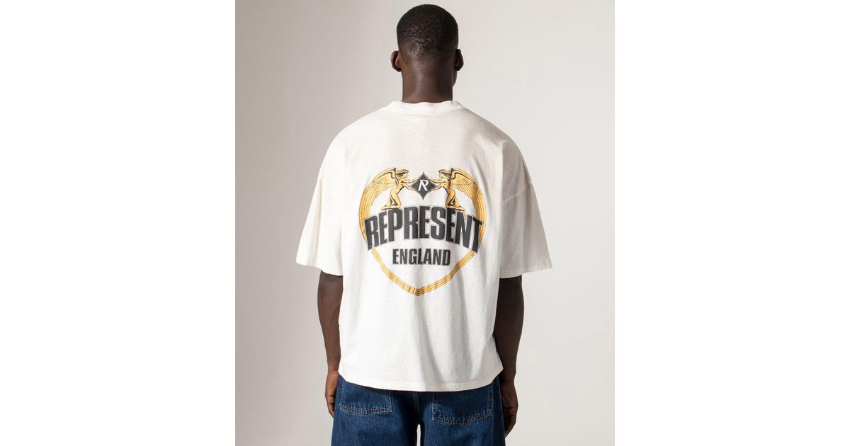 Represent Angel Border T-Shirt in White for Men | Lyst UK